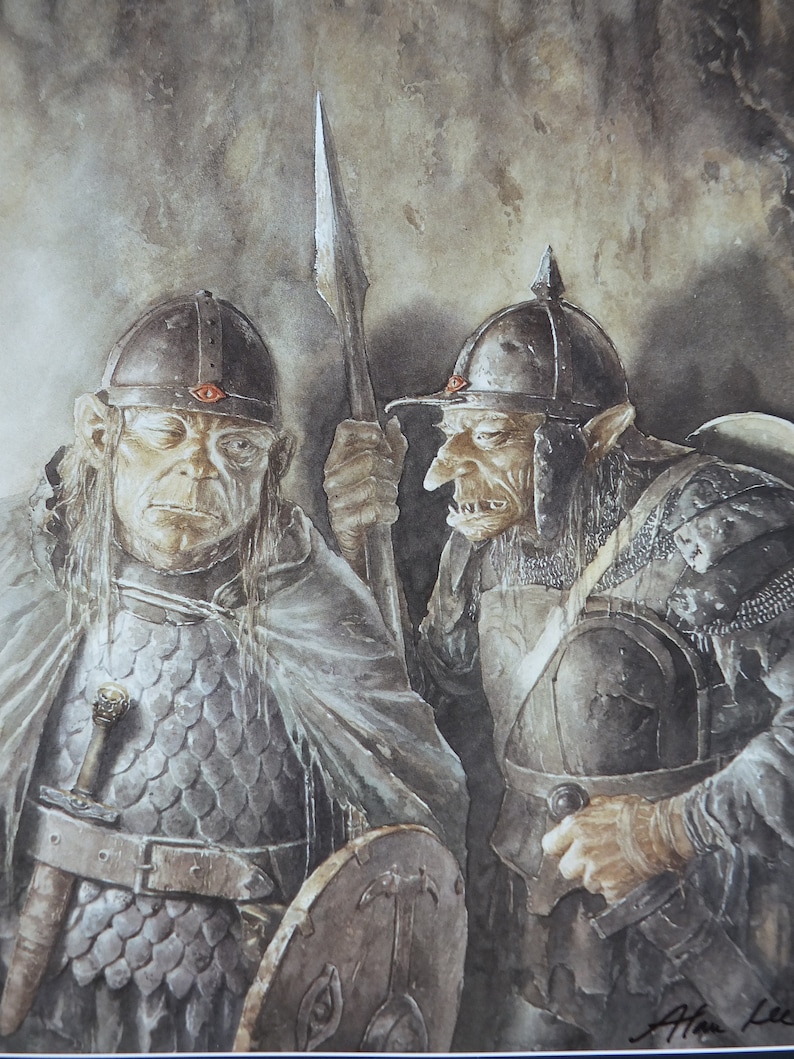 Signed Tolkien Goblins and Orcs Poster Signed by Alan Lee - Etsy UK