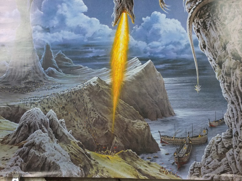 1992 Dragon Spit Poster by Robin Koni From Scandecor 1824 - Etsy