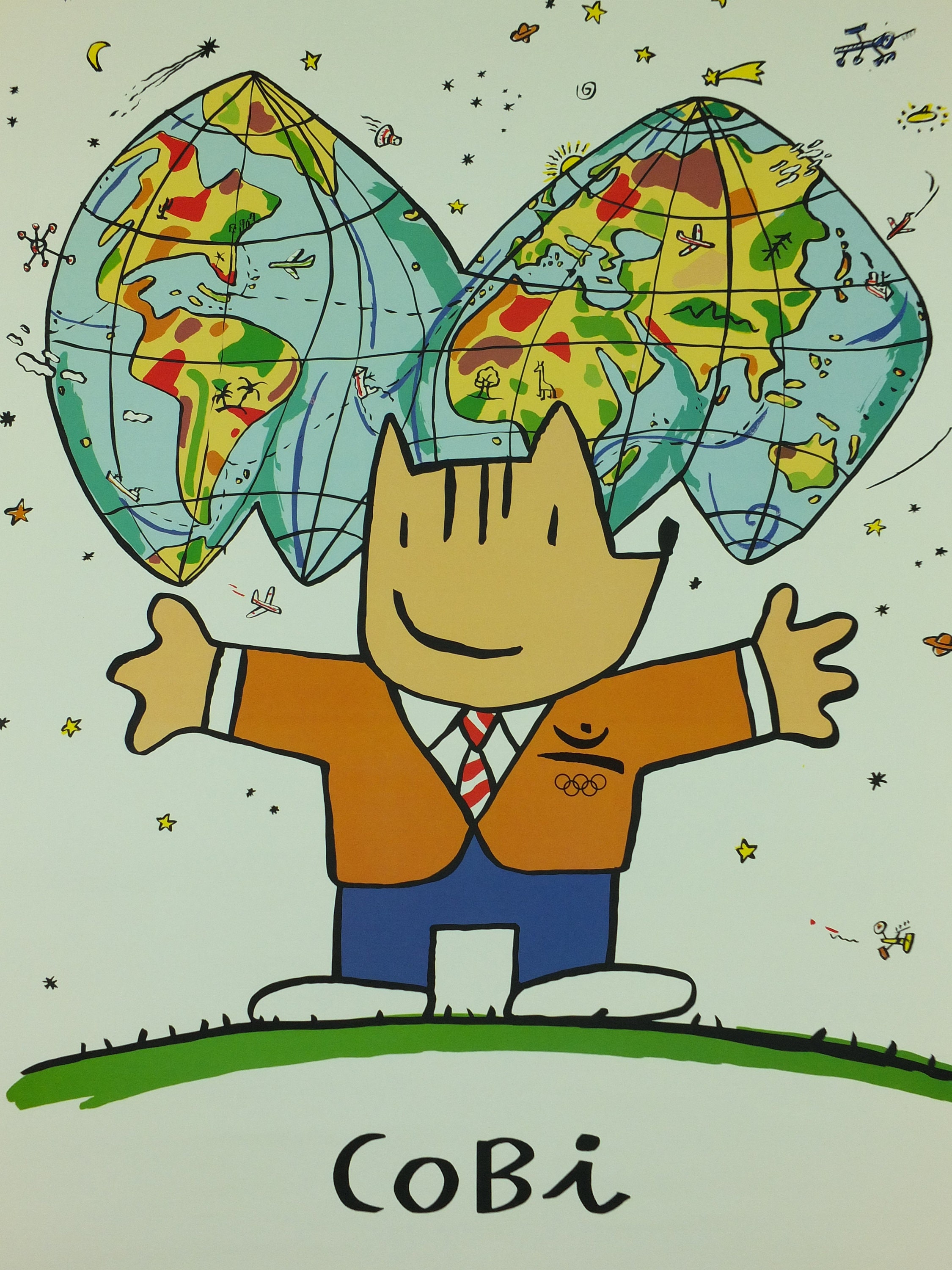 Vintage Barcelona Olympic Poster Cobi the Olympic Mascot by - Etsy UK