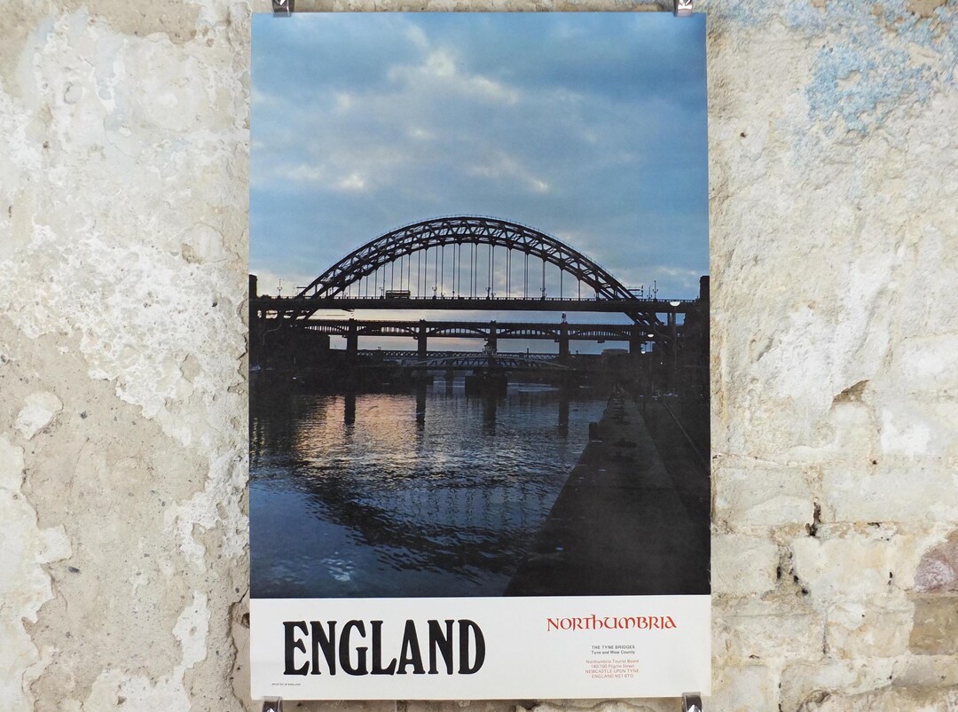 1970s the Tyne Bridges Poster, Tyne and Wear County, Newcastle Upon ...