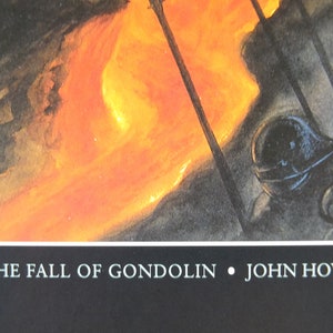 1999 Tolkien Silmarillion Poster, the Fall of Gondolin, by John Howe ...