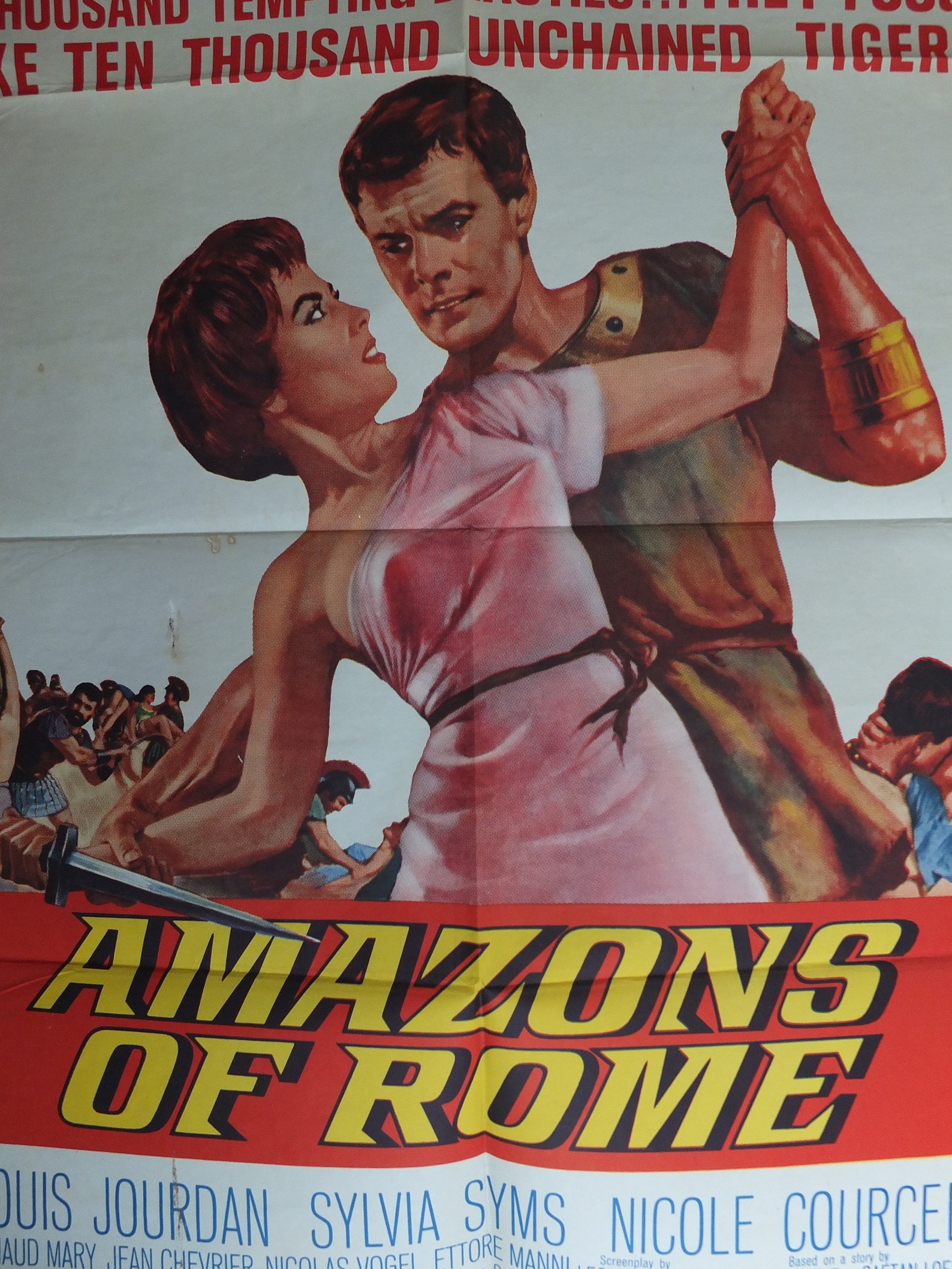 Original Vintage Movie Poster Amazons of Rome 1961 1960s wall | Etsy