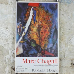 1984 Marc Chagall Poster, the Tree of Life 1948, L'arbre De Vie, Cubism ...