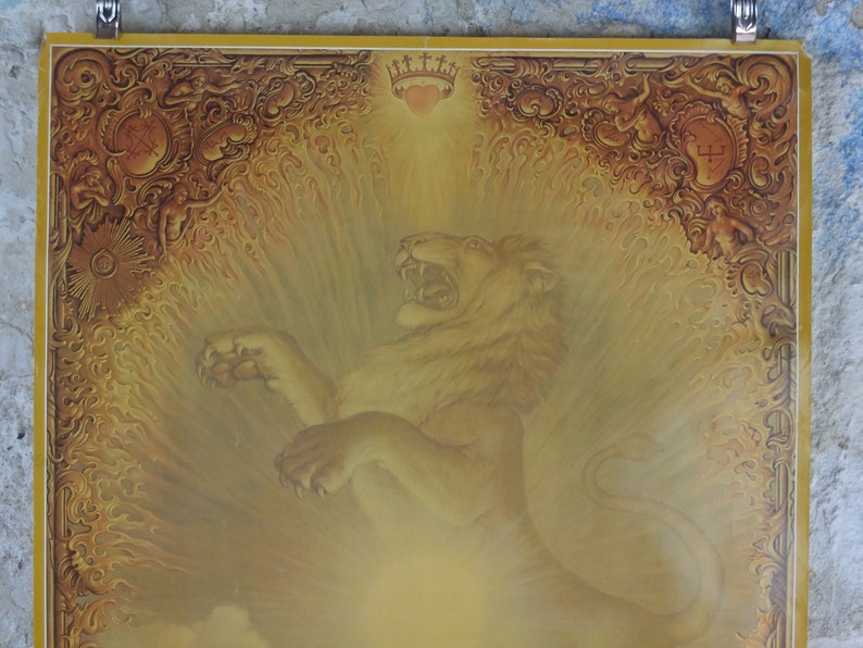 1975 Leo Poster by Johfra Zodiac Astrology Star Sign From - Etsy