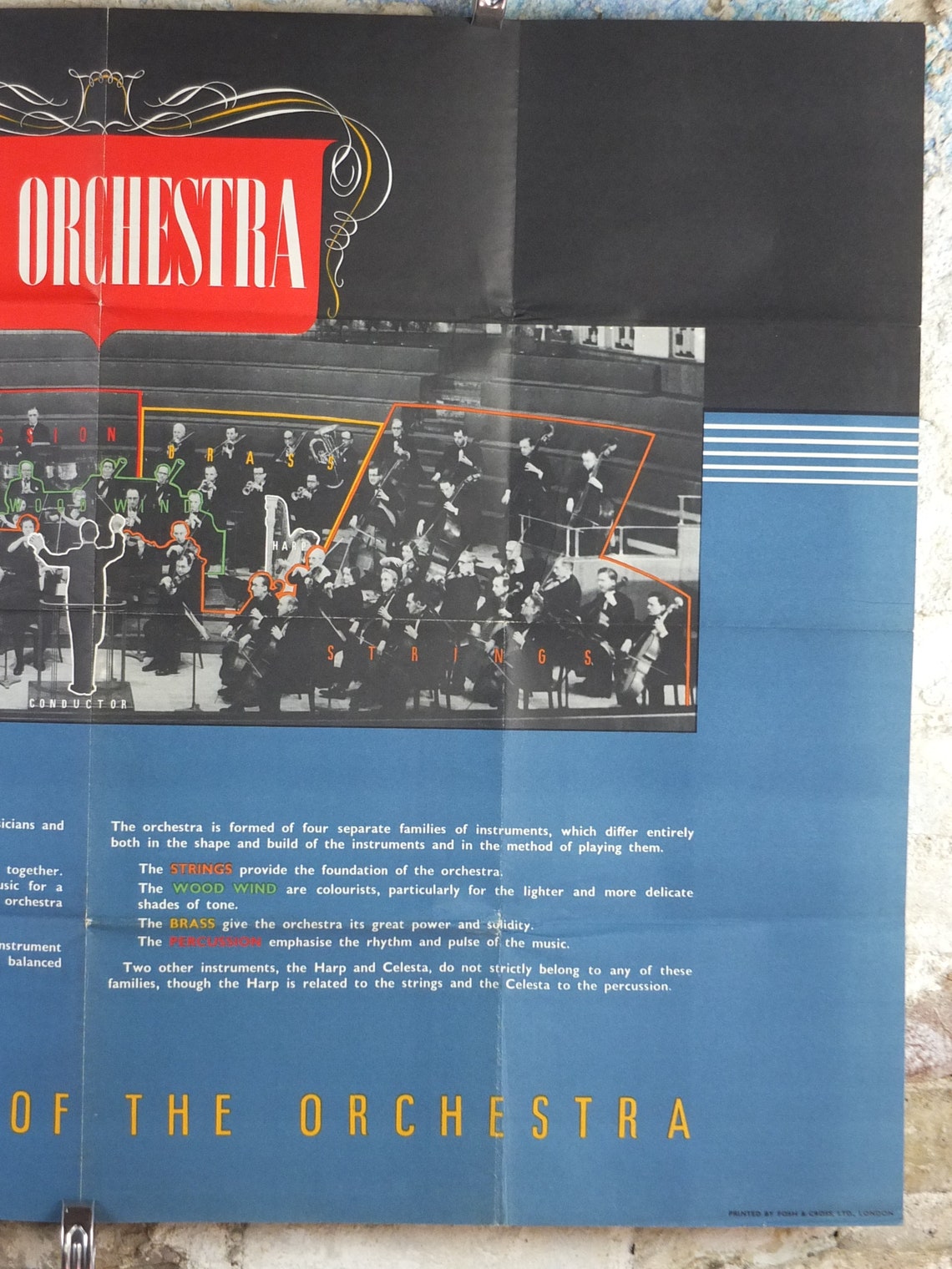 Vintage Instruments of the Orchestra Poster Strings | Etsy