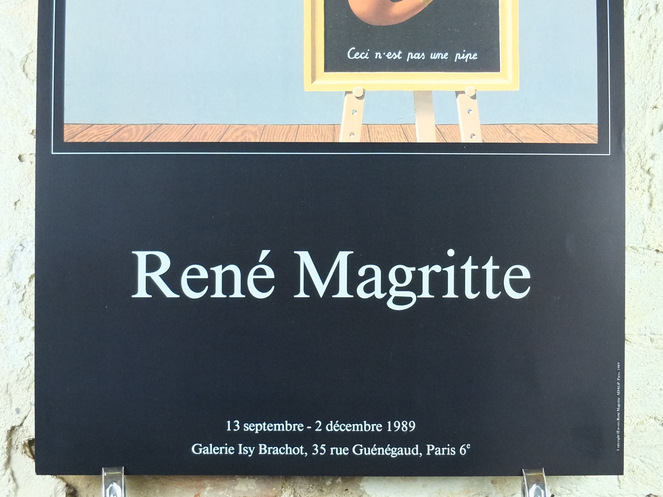 1989 Rene Magritte Poster This is Not a Pipe the Treachery - Etsy UK