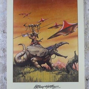 1977 Signed Rodney Matthews Poster, Out of an Amber Sky, GA70 Epic ...