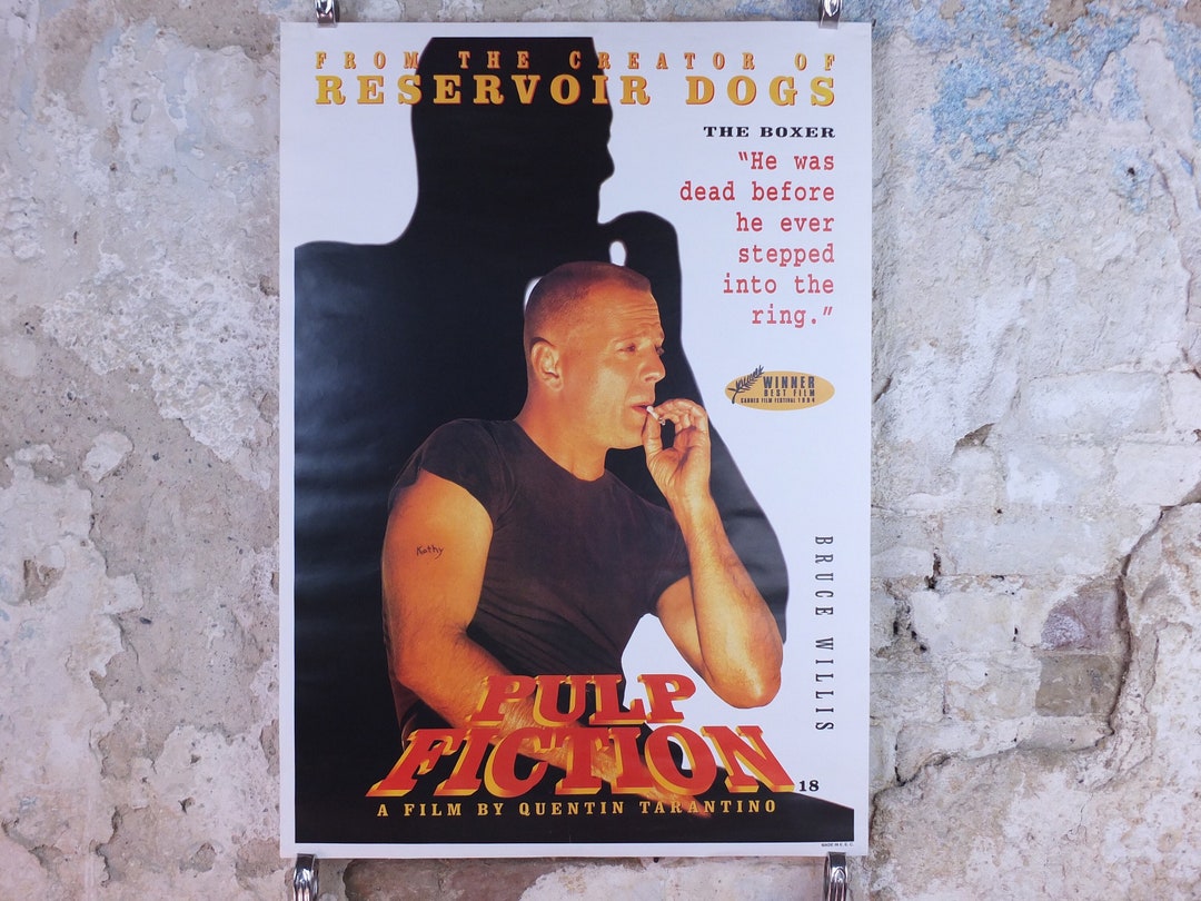 1994 Pulp Fiction Movie Poster Bruce Willis as Butch Coolidge - Etsy