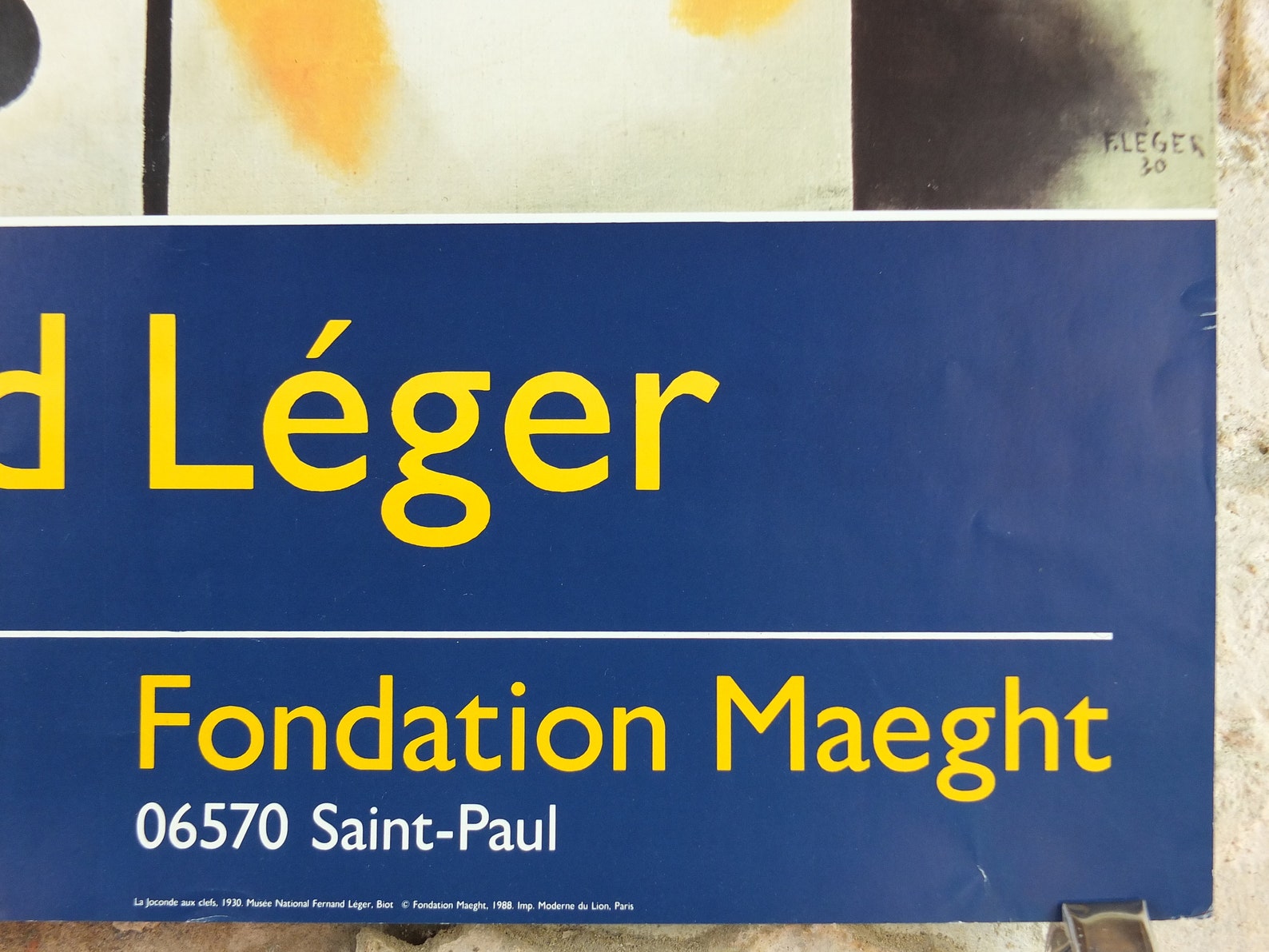 1988 Fernand Leger Poster Mona Lisa With Keys Retrospective | Etsy UK
