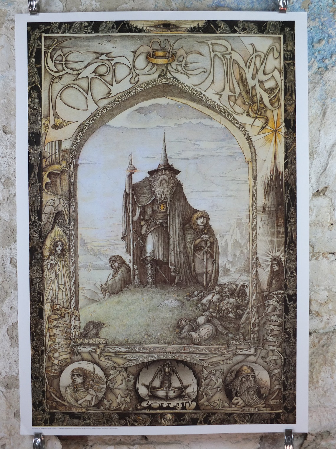 Vintage Lord of the Rings Tolkien Poster by James Cauty 1988 - Etsy UK