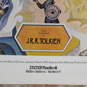 1981 Lord of the Rings Poster J.R.R. Tolkien by Eric Fraser | Etsy