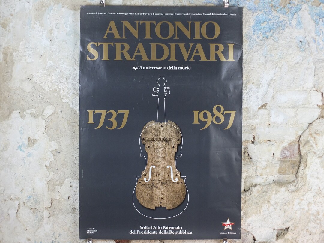 1987 Antonio Stradivari Poster, Maker of Violins and Other Stringed ...