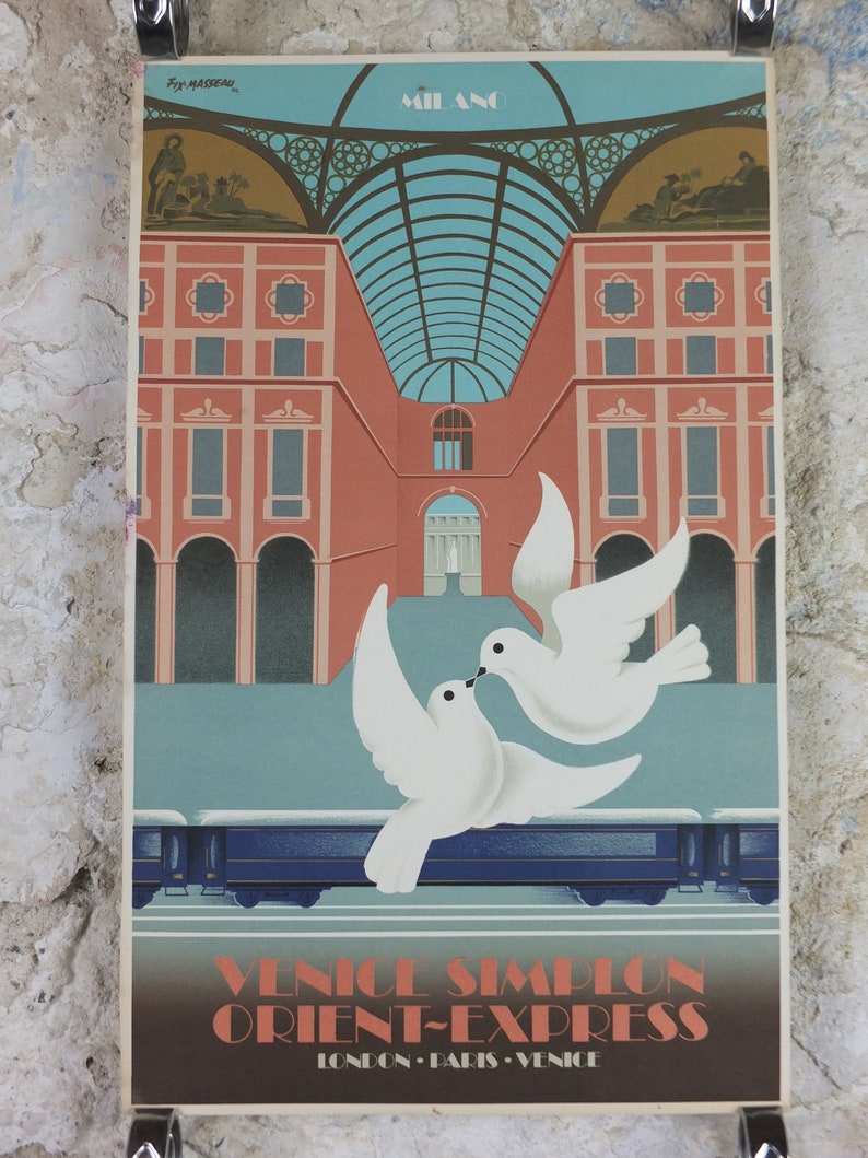 Original Venice Simplon Orient Express Poster, Milan by Fix Masseau ...