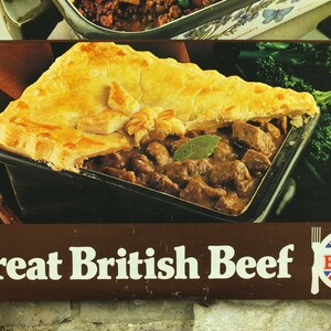 Vintage British Beef Poster, Patriotic Kitchenalia for Your Kitchen ...