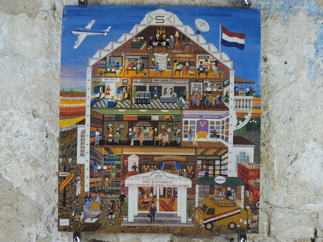 1970s Vintage Royal Swets & Zeitlinger Poster, Dutch, Publishing ...