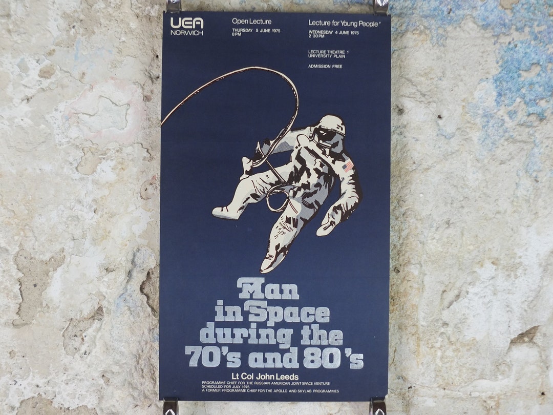 1975 Space Poster, Apollo–soyuz, Man in Space During 70s & 80s, Joint ...