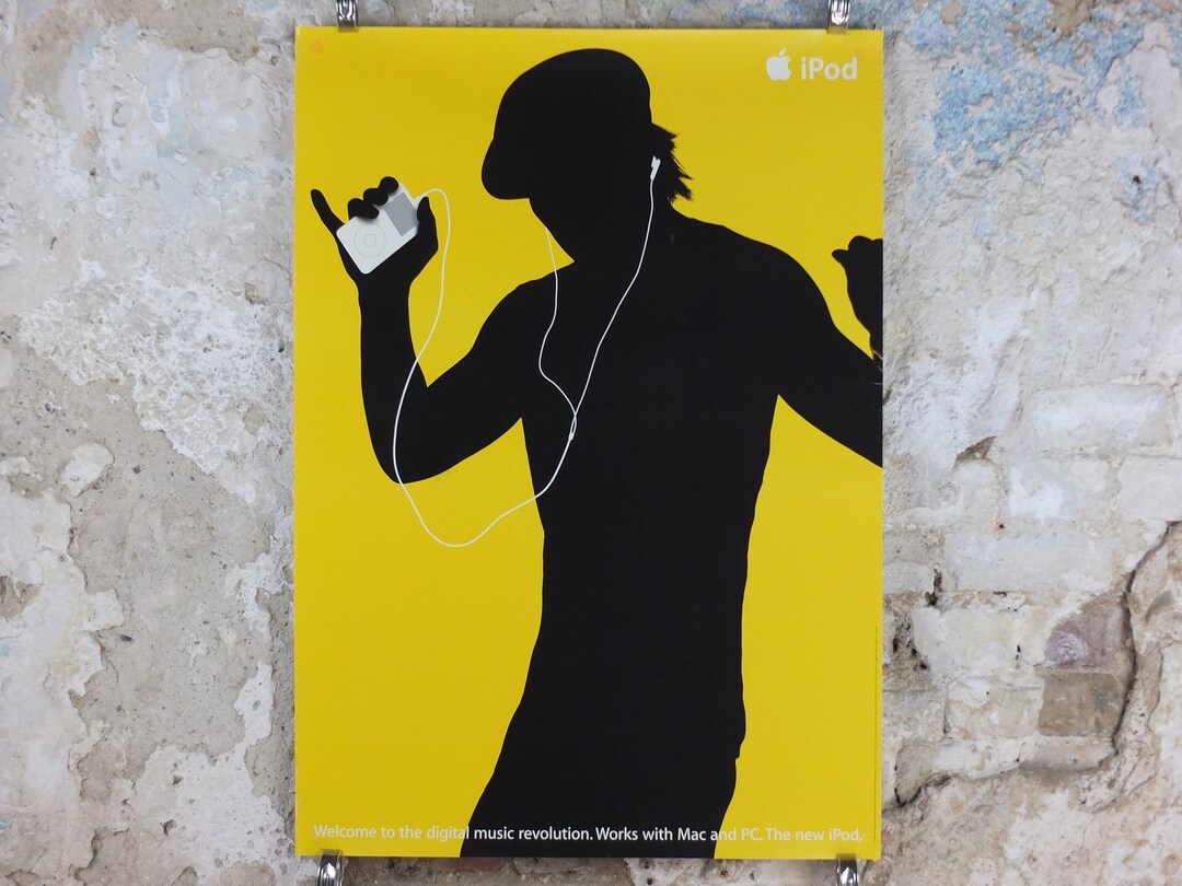 2003 Apple Ipod Poster, Original Dancing Man in Hat by Susan Alinsangan ...