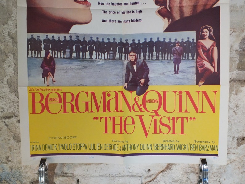 Original Vintage Movie Poster the Visit 1964 1960s Wall Art Hell Hath ...