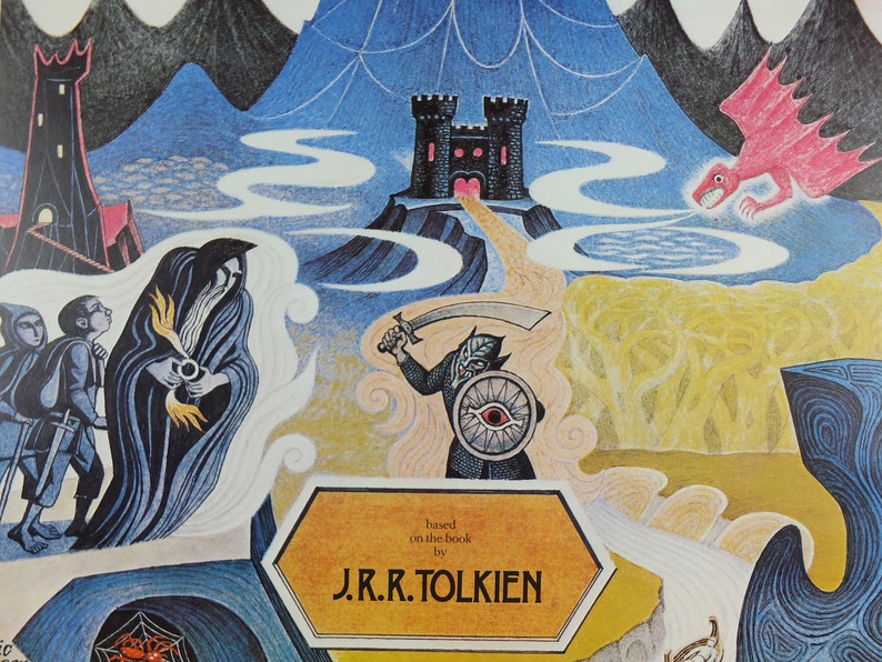 1981 Lord of the Rings Poster J.R.R. Tolkien by Eric Fraser | Etsy