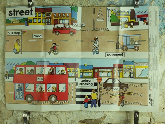 Vintage Street Traffic Safety Poster Royal Society of the | Etsy UK