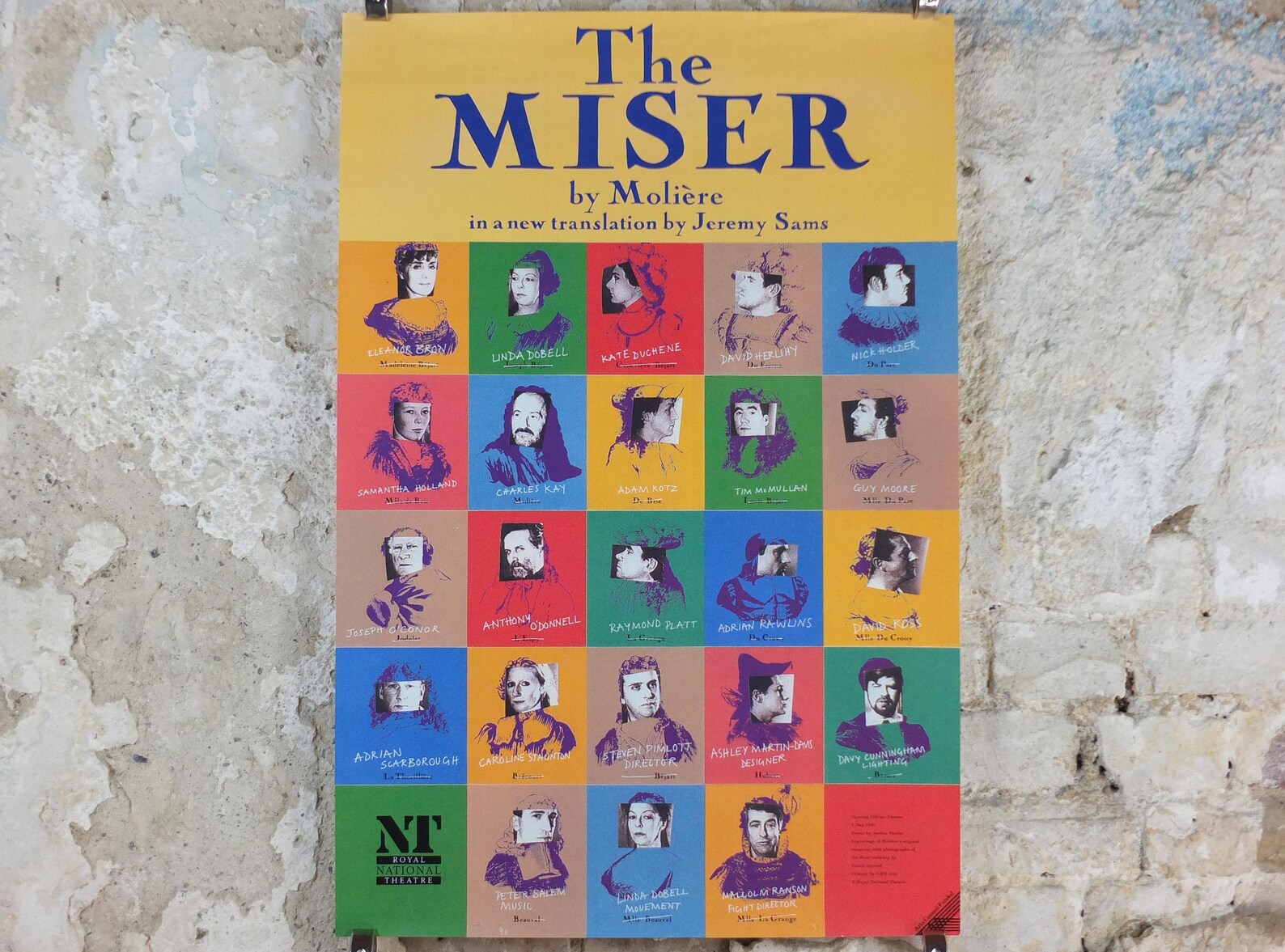 1991 the Miser by Moliere Poster, Royal National Theatre, Olivier ...
