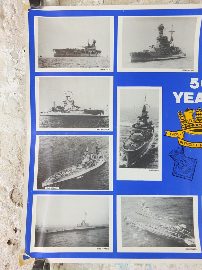 1978 Royal Navy British Portsmouth Poster, 1928-1978, 50 Years of ...