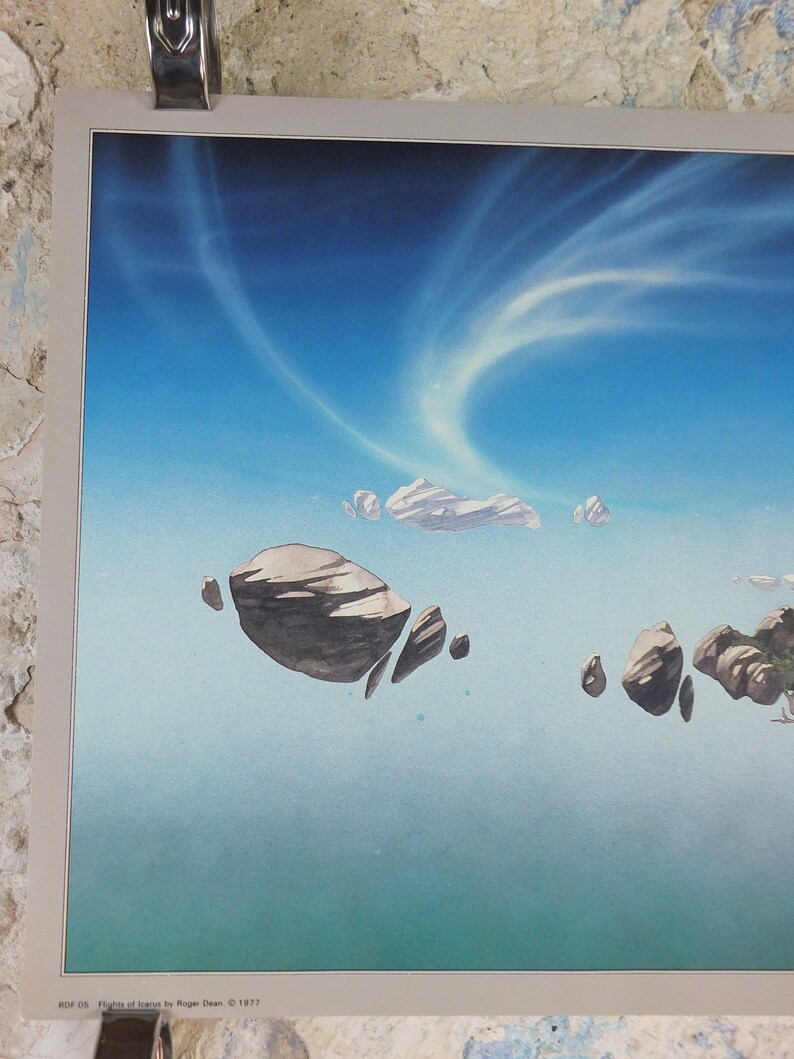 1977 Flights of Icarus Poster, by Roger Dean, From Paper Tiger and ...