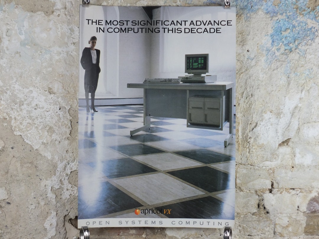 1989 Apricot VX Poster, the First 486 to Market, Computer Technology Pc ...
