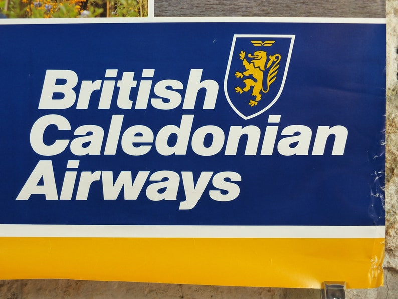 1970s British Caledonian Airways Poster, Great Britain, Mcdonnell ...