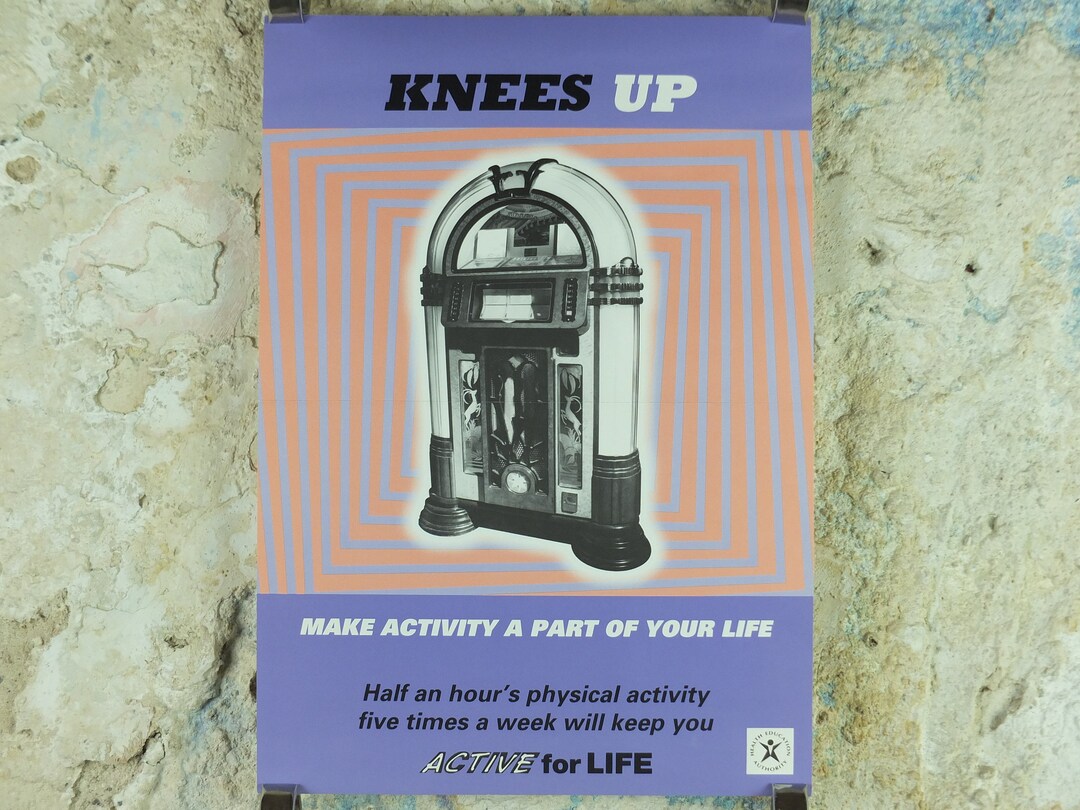 1990s Dancing Jukebox Poster, Active for Life Health Education ...