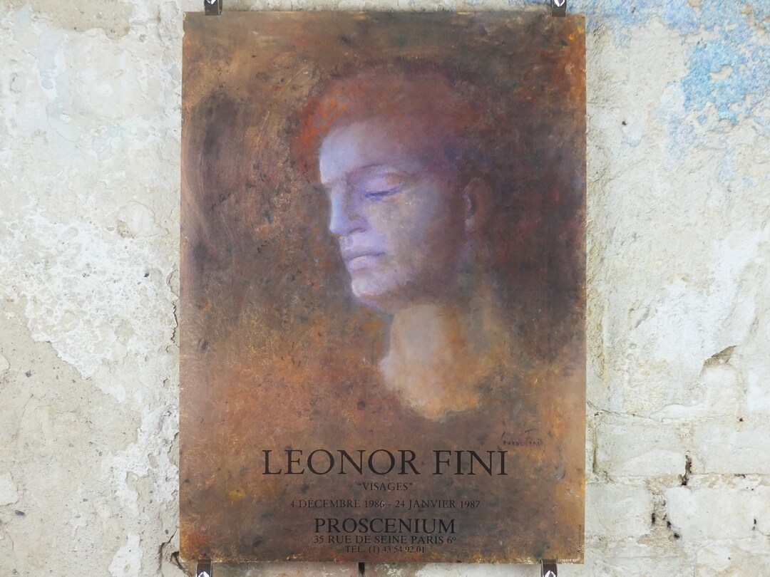 1986 Leonor Fini Poster, Visages, Portrait, Galerie Proscenium, Paris ...