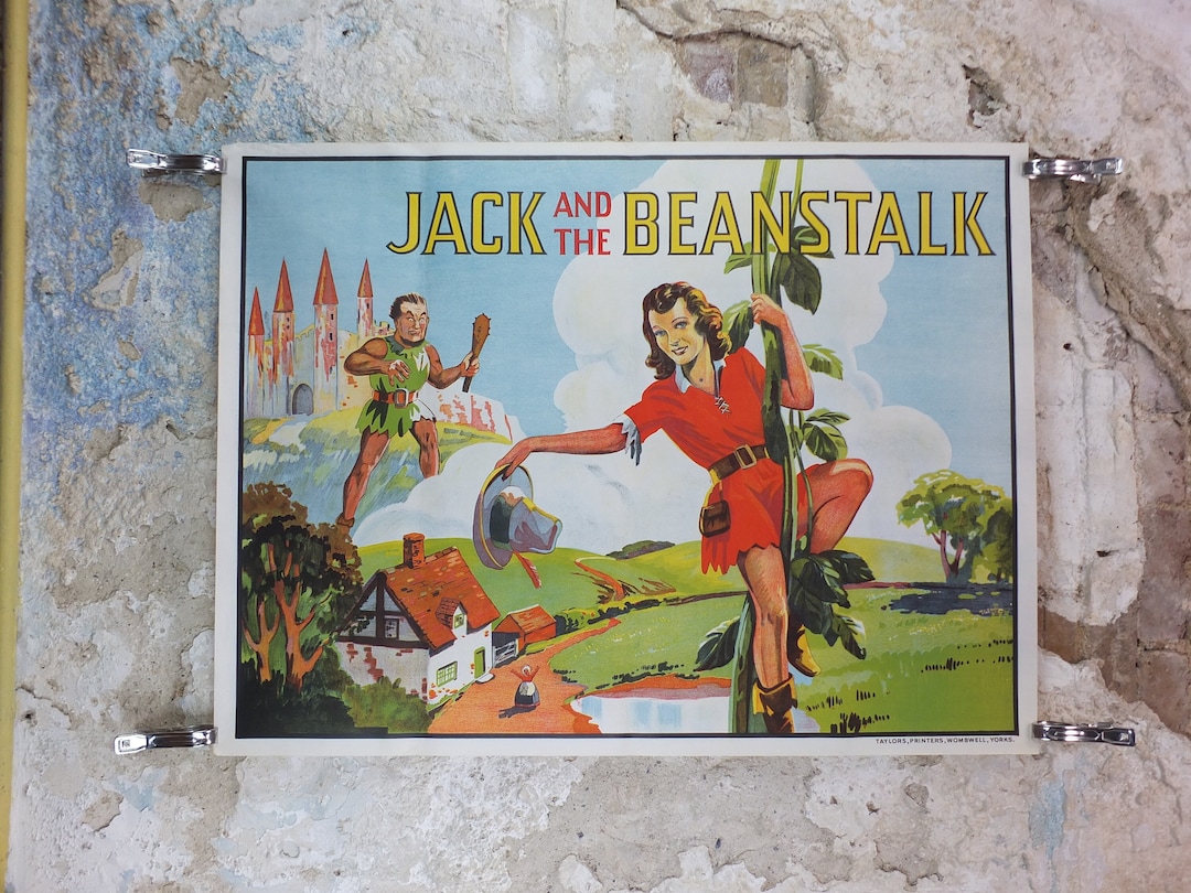1930s Original Jack and the Beanstalk Pantomime Poster, by Taylors of ...