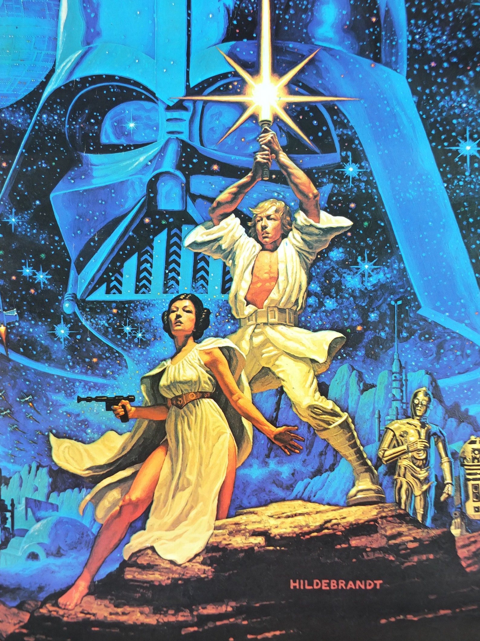 1977 Hildebrandt Star Wars Poster Vintage Style B Luke - Etsy