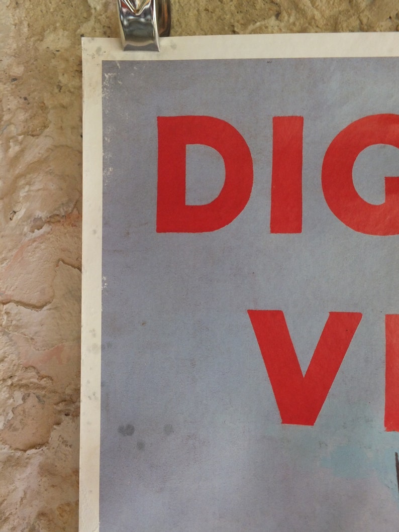 Vintage British WW2 Dig for Victory Propaganda Poster Peter Fraser ...