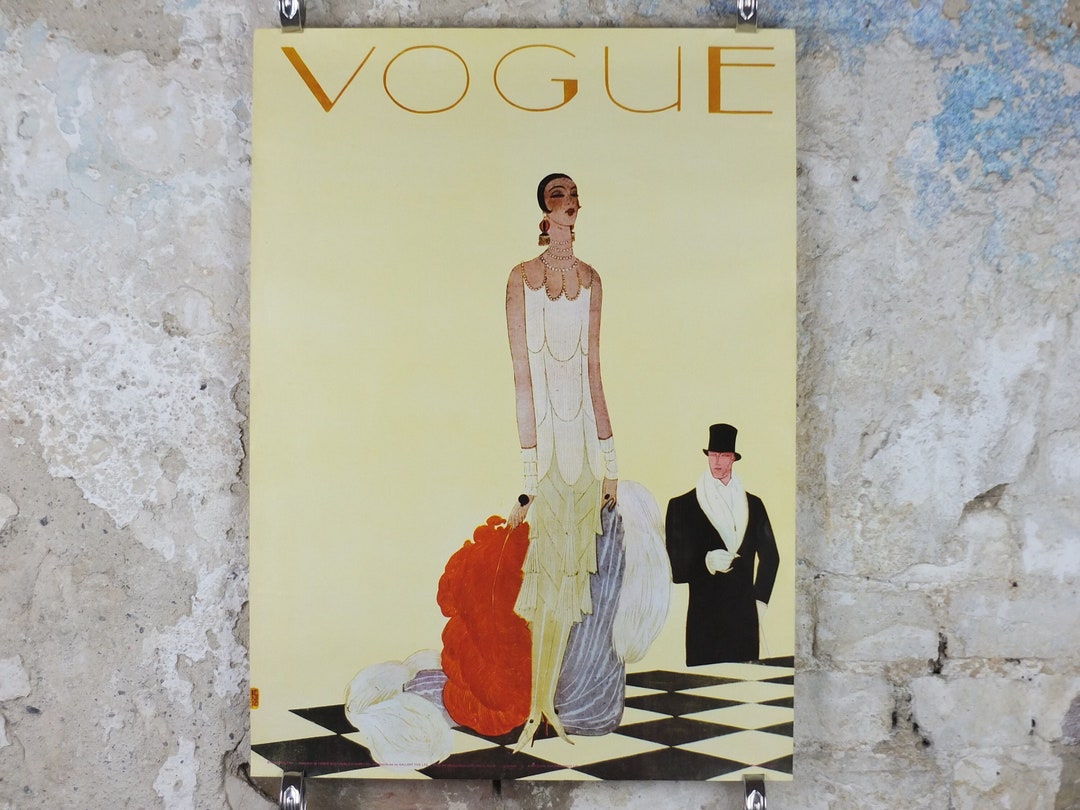 1969 Vogue Magazine Poster, on the Tiles, Conde Nast Original Cover, by ...