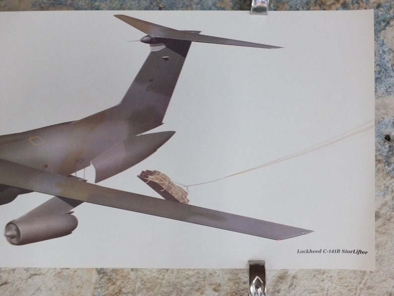 Original Vintage Poster Lockheed C-141B Starlifter Military - Etsy