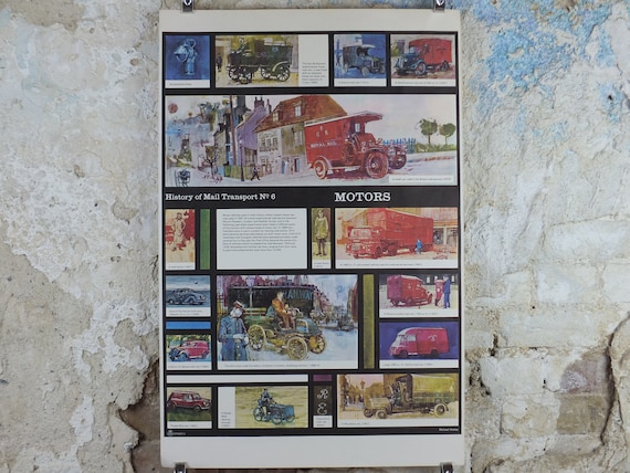 1966 History of Mail Transport Poster Motors and Vehicles | Etsy