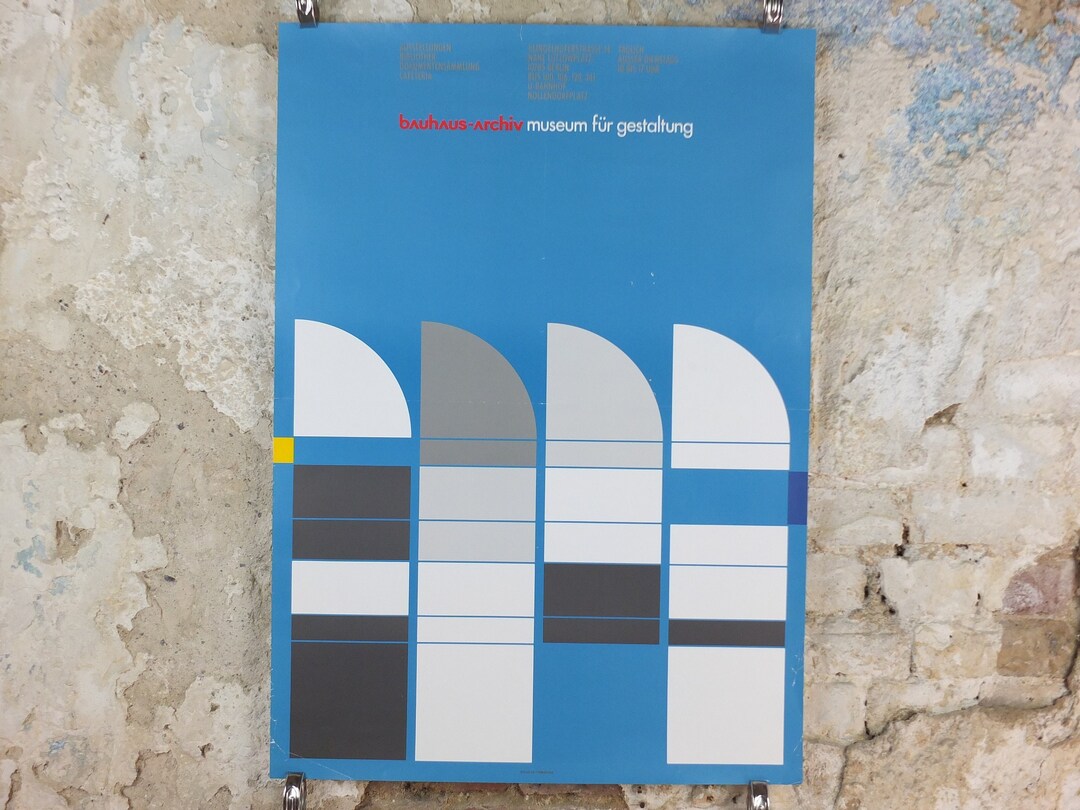 1987 Bauhaus Poster, Ott & Stein ‘sheds’, Design Museum Fur Gestaltung ...
