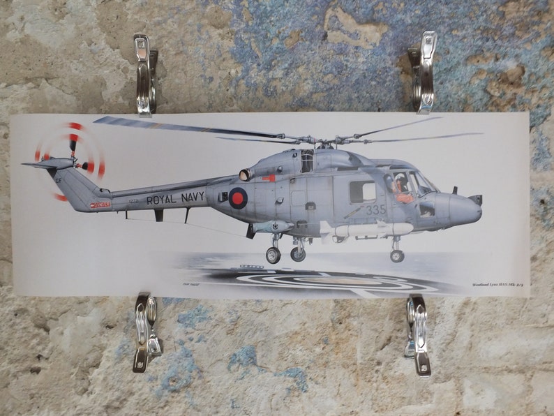 Original Vintage Poster Westland Lynx Has.mk 2/3 by Keith Fretwell ...