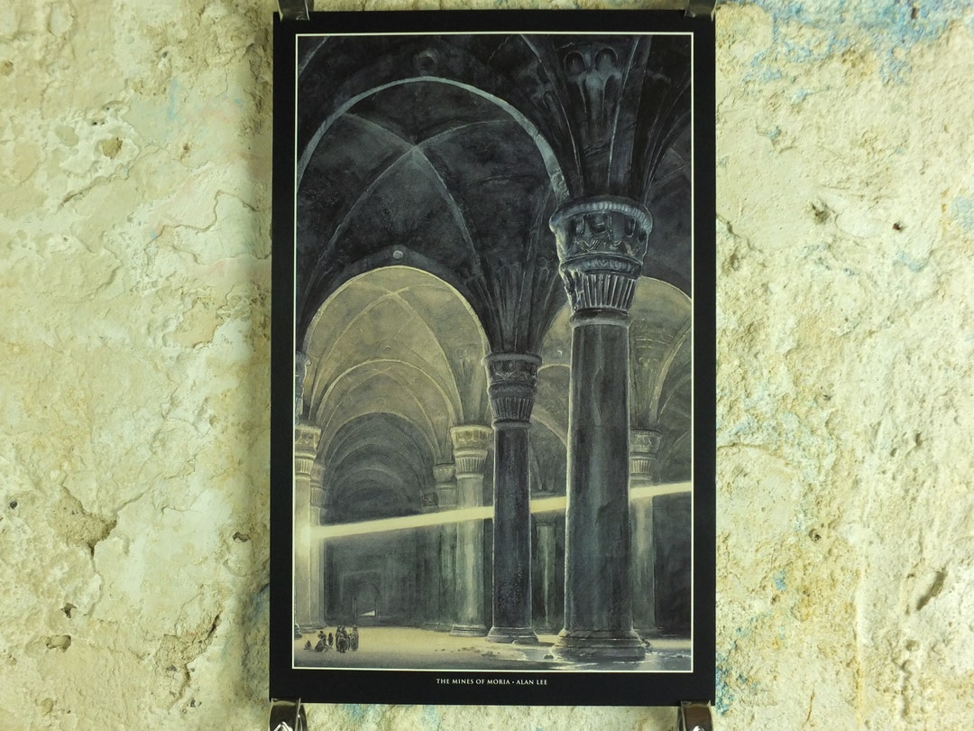 2002 Mines of Moria Poster, by Alan Lee, Khazad-dum, JRR Tolkien Lord ...