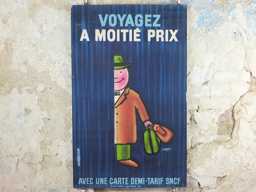 1964 Original SNCF Savignac Poster, French National Railways, Half ...