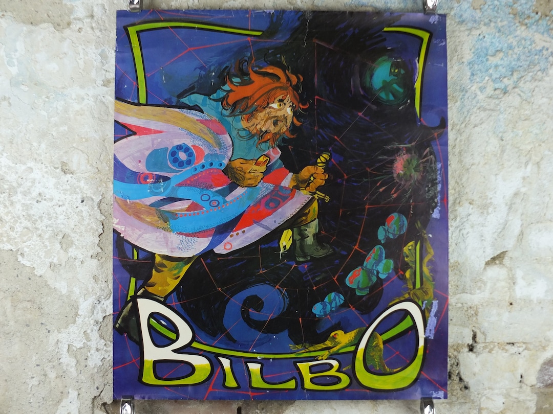 1969 Bilbo Baggins Poster, Hobbit by D. De S. Pernes, J.R.R. Tolkien ...