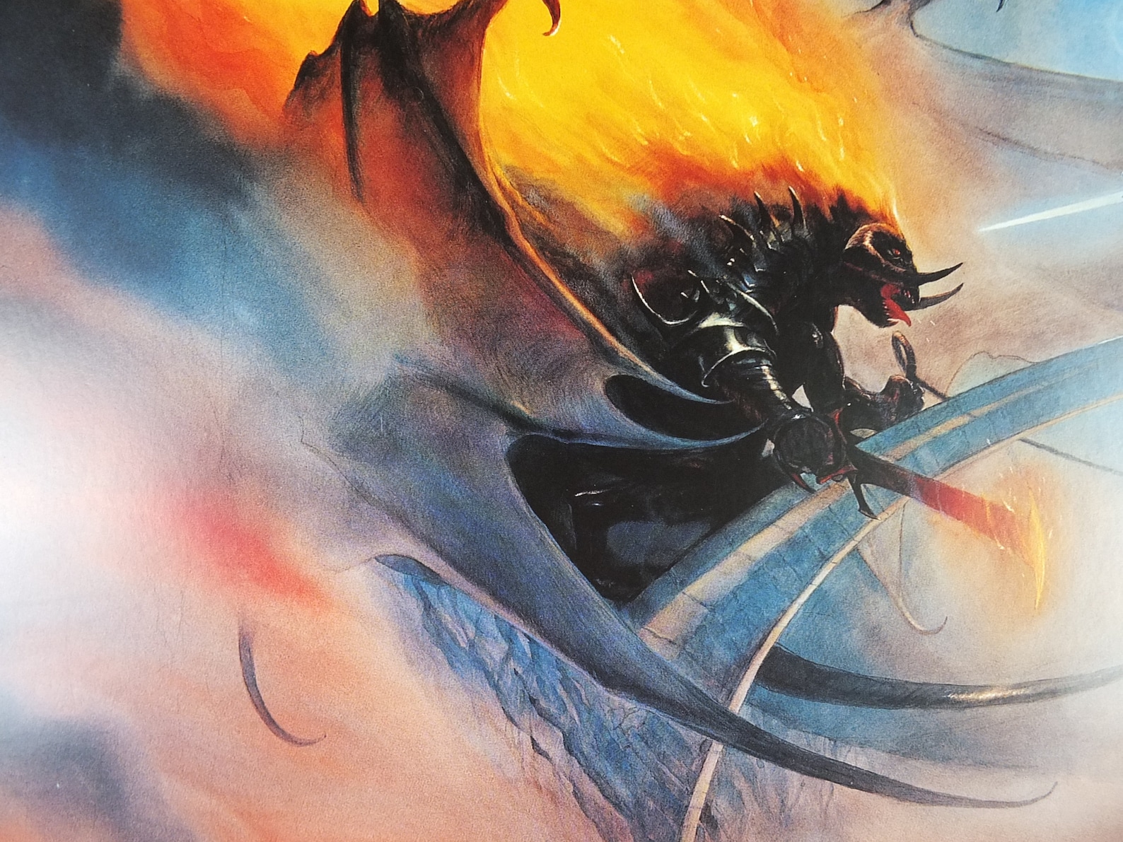 Vintage Gandalf and the Balrog by John Howe Poster Tolkien | Etsy UK