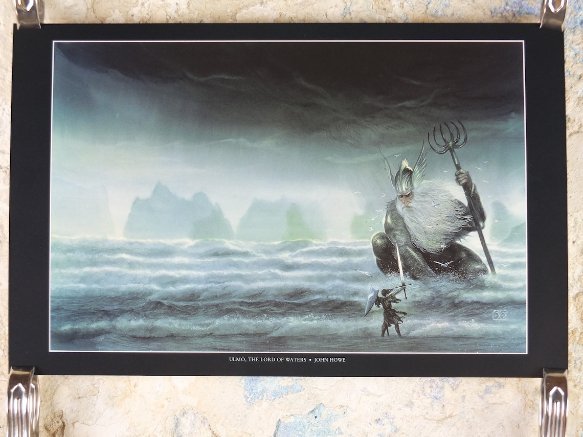 1999 Tolkien Unfinished Tales Poster, Ulmo Lord of Waters, by John Howe ...