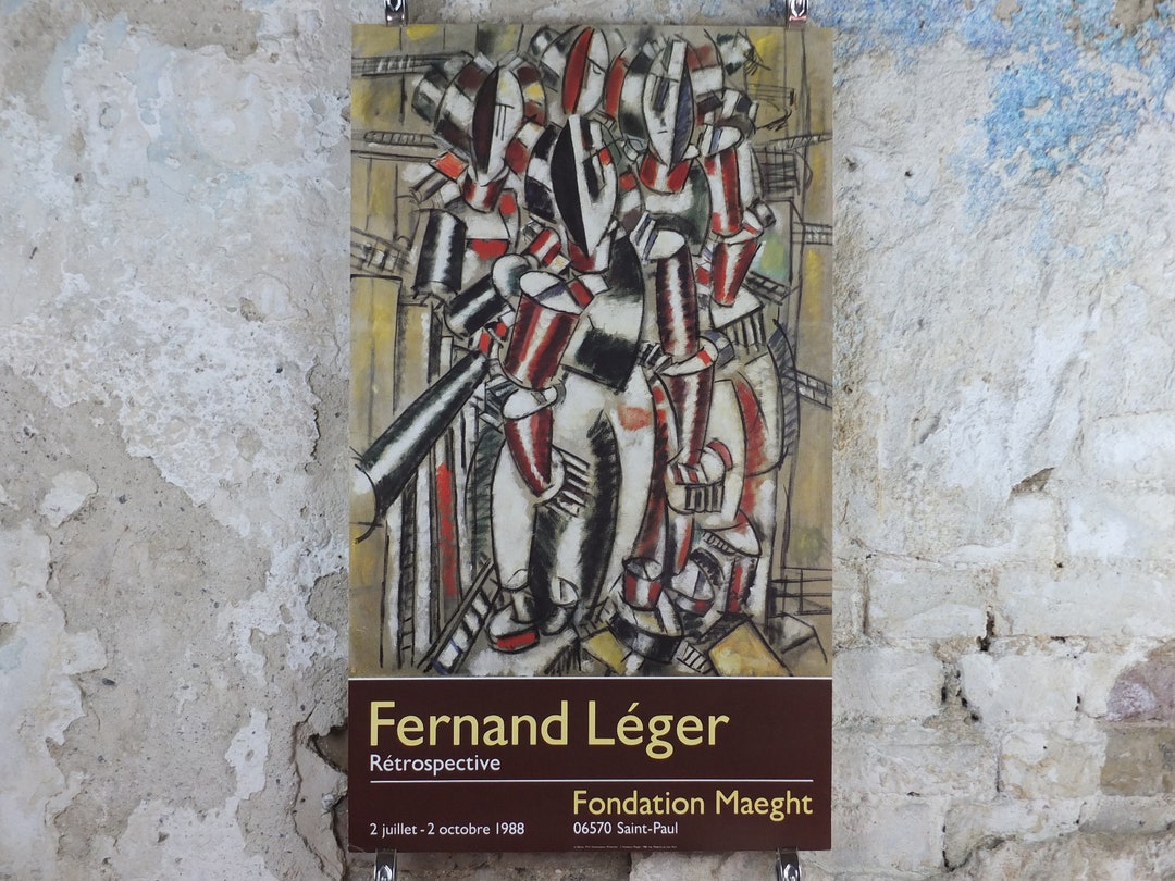 1988 Fernand Leger Poster, the Balcony, Retrospective, Fondation Maeght ...