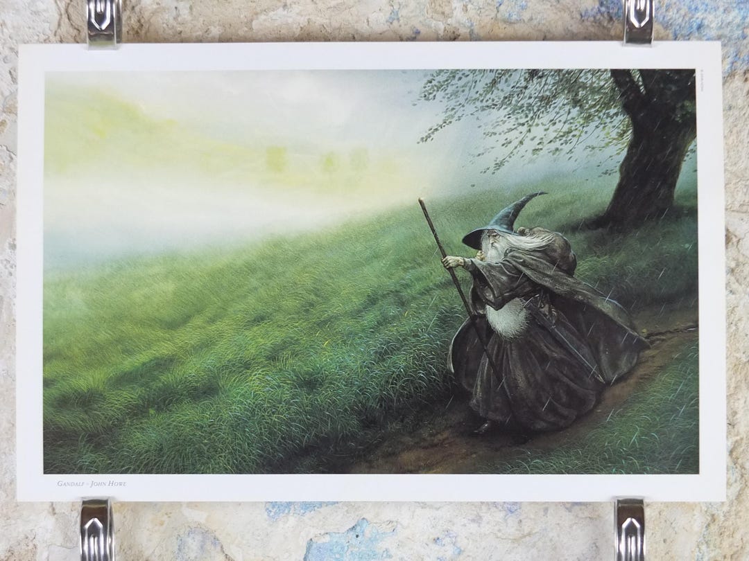 1993 Gandalf Poster, by John Howe, Tolkien - the Fellowship of the Ring ...