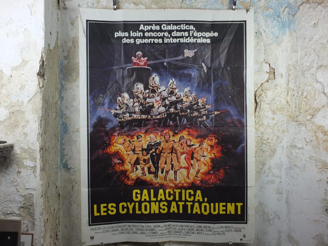 1978 Battlestar Galactica Poster, the Cylon Attack, Mission Galactica ...