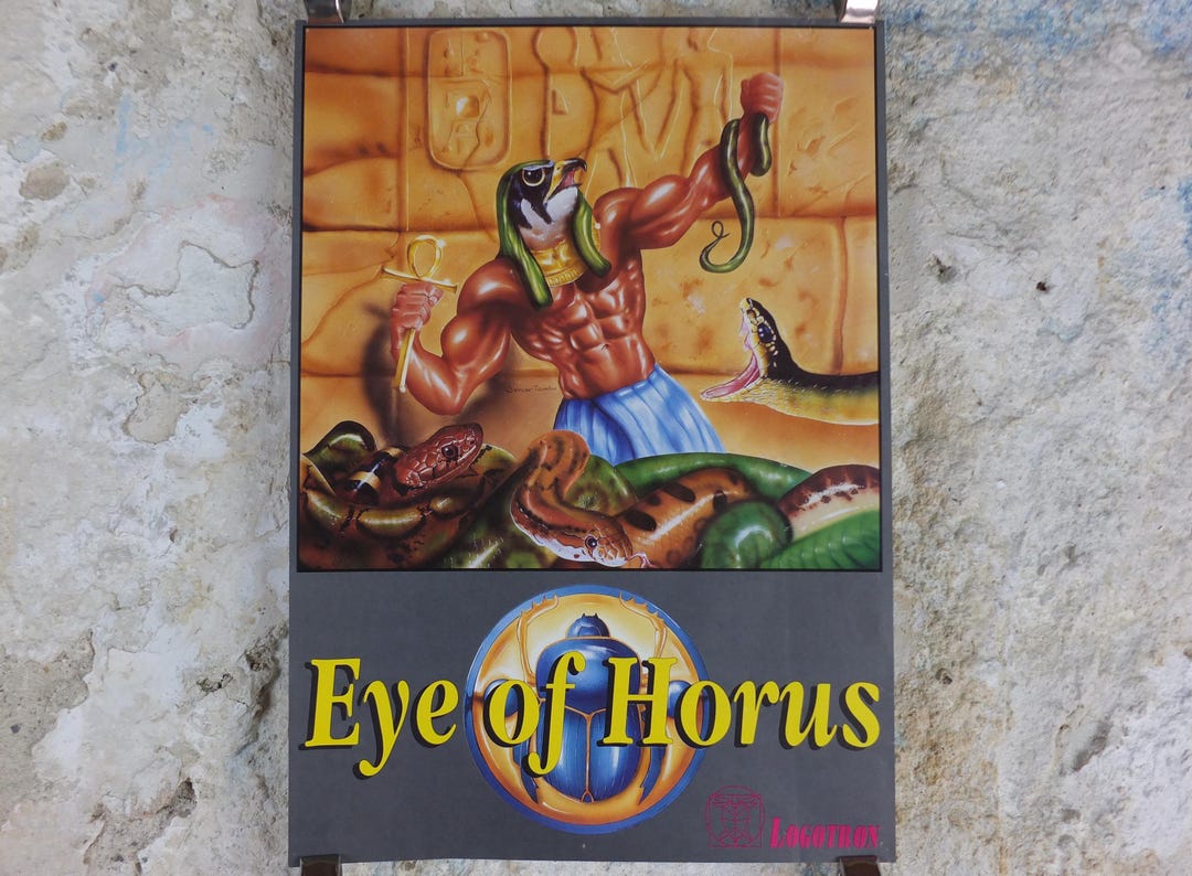 1989 Eye of Horus Poster, Amiga Computer Game From Fanfare and Logotron ...