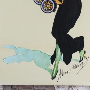 Mercedes Benz Poster, Mein Benz 1914, Art Deco or Art Nouveau, German ...