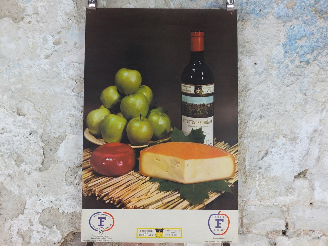 1960s Cheeses of France Poster, Baby Gouda, "fromages De France ...